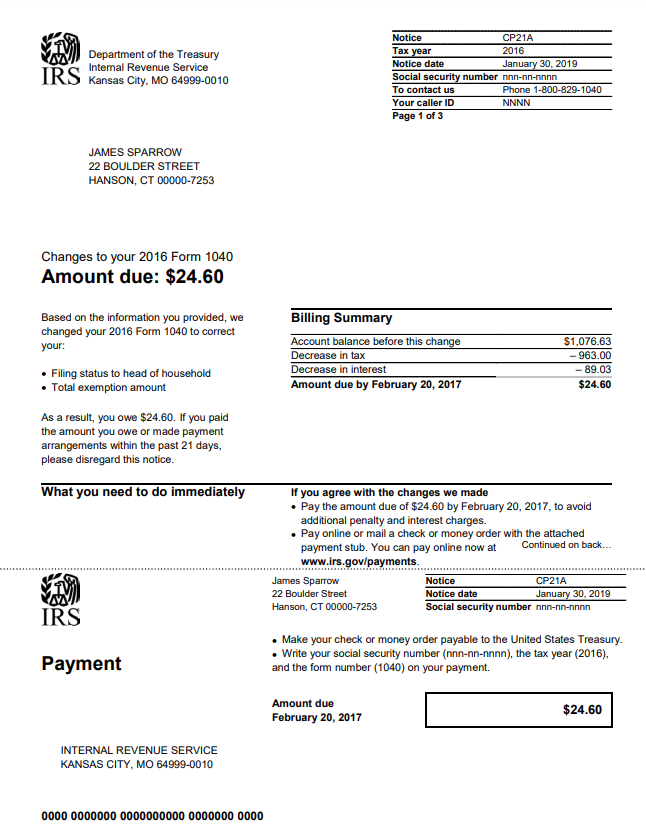 What is a CP21A Notice?