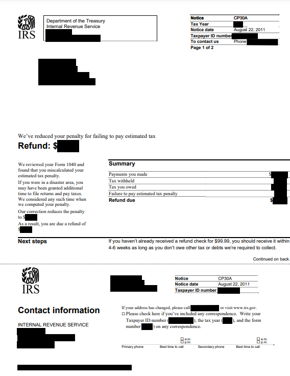 What is a CP30A Notice?