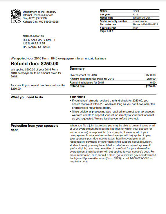 What is a CP49 Notice?