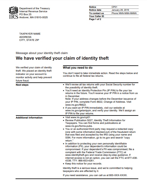 What is a CP01 Notice?