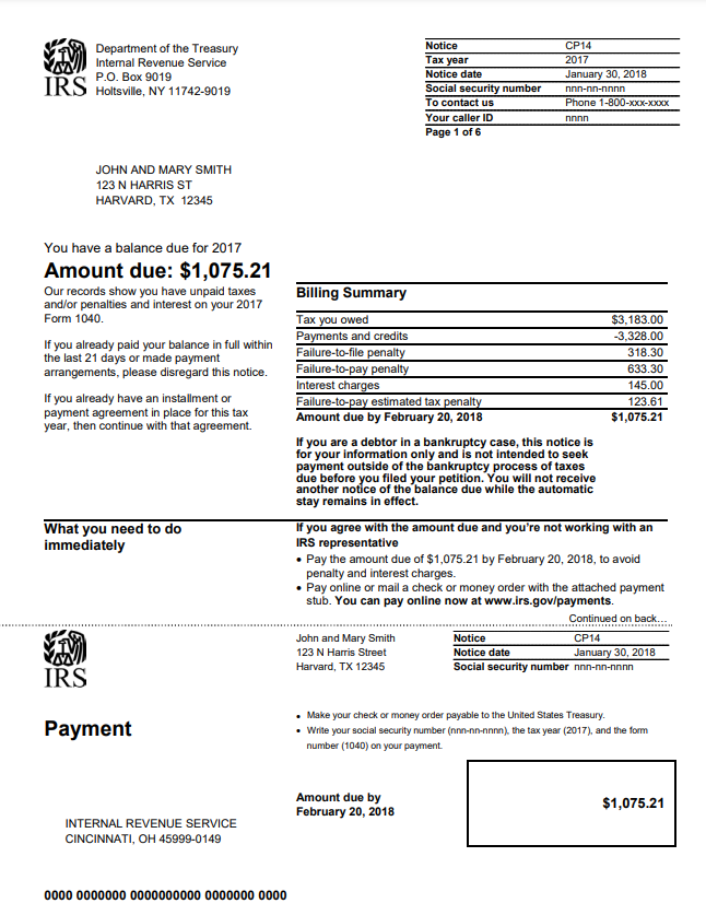 What is a CP14 Notice?