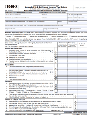 What is IRS Form 1040-X?
