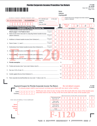 What is FL Form F-1120?