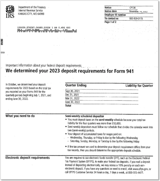 What is a CP136 Notice?