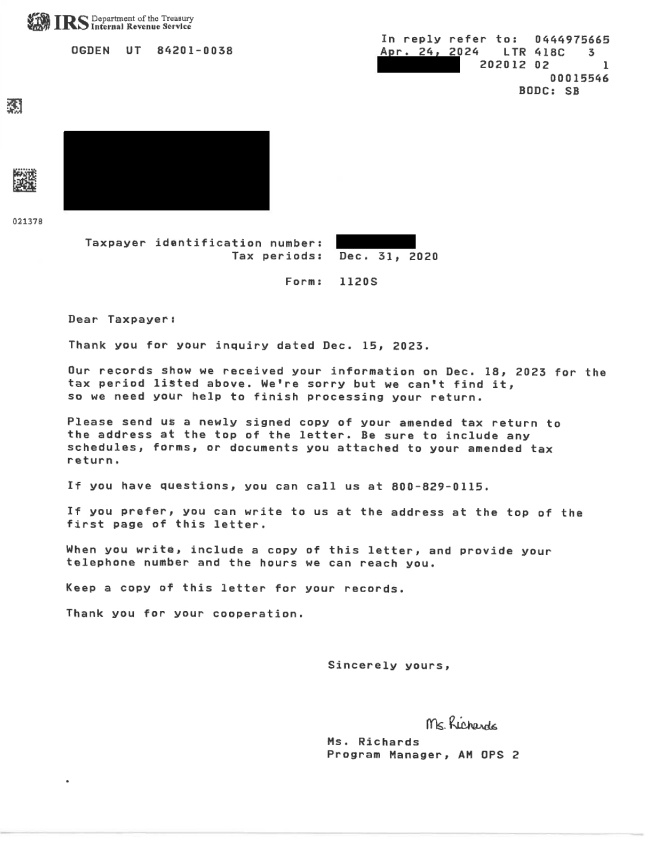 What is a LTR418C Notice?