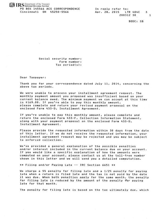 What is a LTR484C Notice?