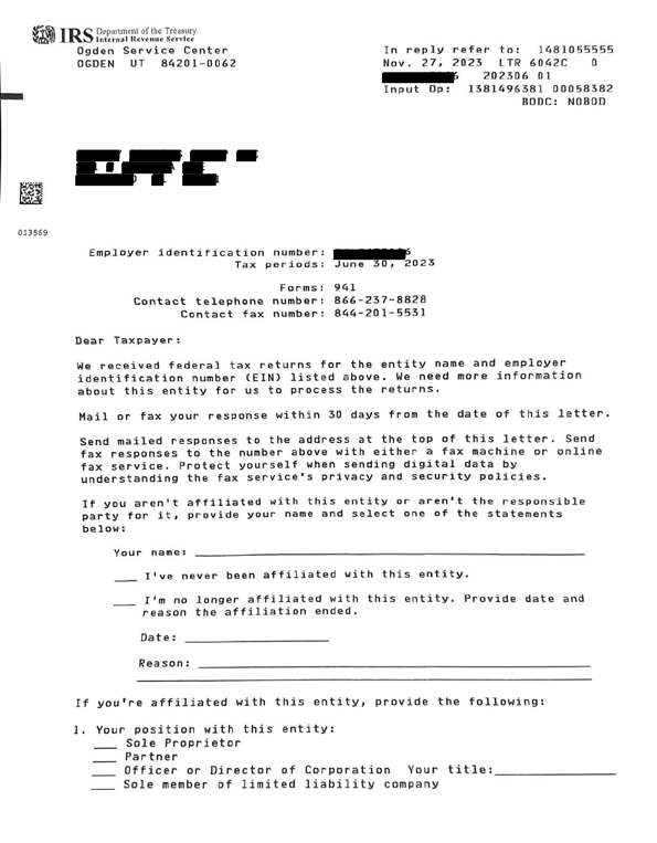 What is a LTR6042C Notice?