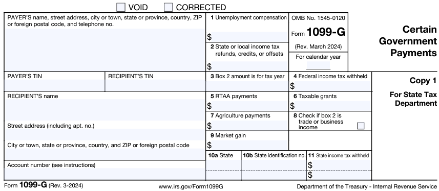 What is IRS Form 1099-G?