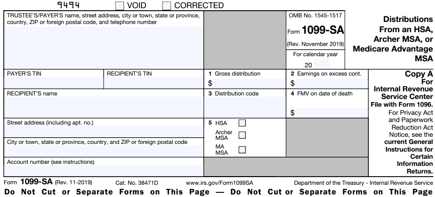 What is IRS Form 1099-SA?