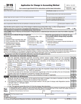 What is IRS Form 3115?