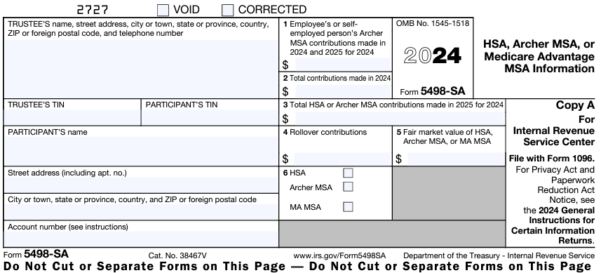 What is IRS Form 5498-SA?