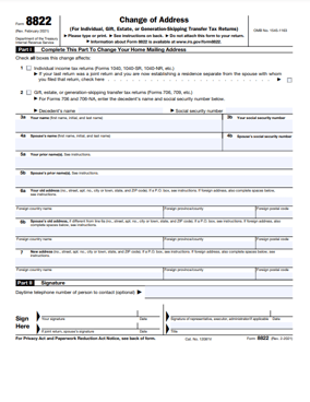 What is IRS Form 8822?