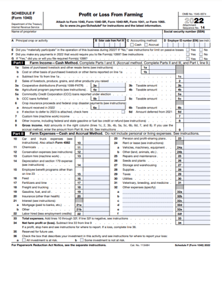 What is IRS Form 1040 Schedule F?