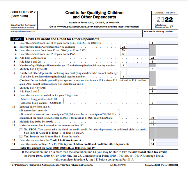 What is IRS Form 1040 Schedule 8812?