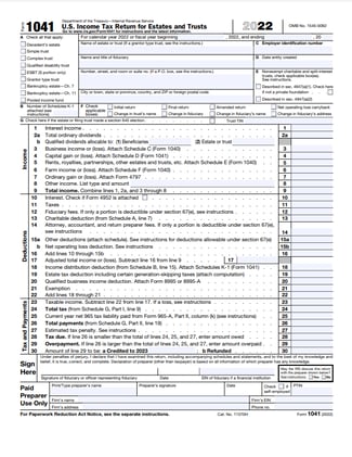 What is IRS Form 1041?