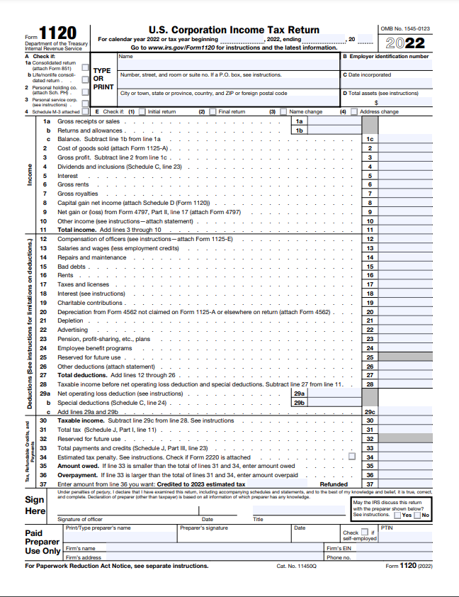 What is IRS Form 1120?