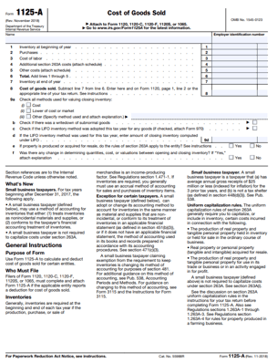 What is IRS Form 1125-A?