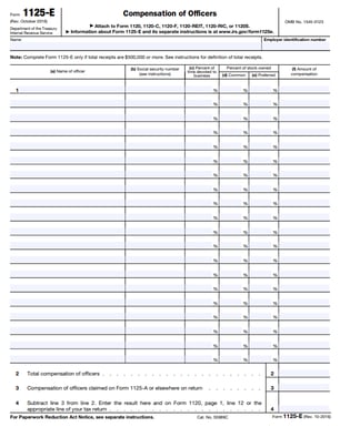 What is IRS Form 1125-E?