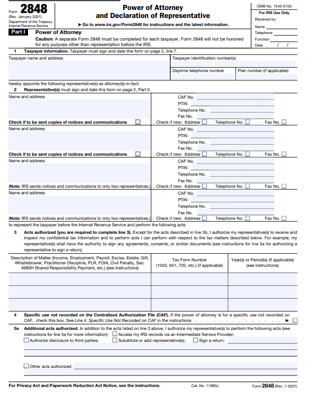 What is IRS Form 2848?