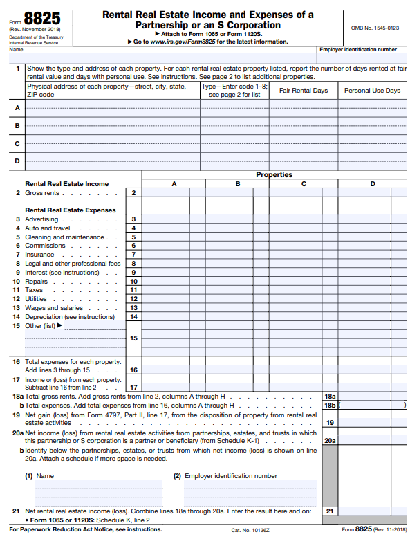 What is IRS Form 8825?