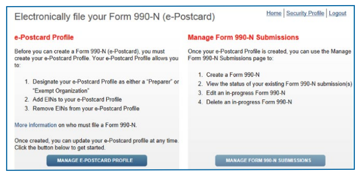 What is IRS Form 990-N?