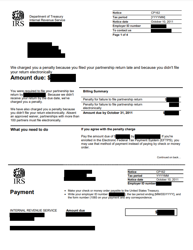 What is a CP162 Notice?