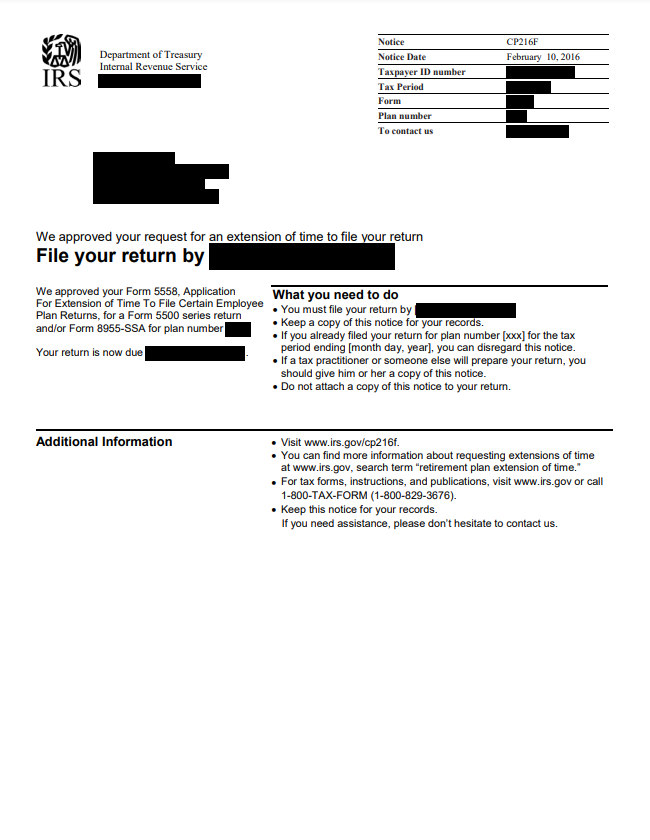 What is a CP216F Notice?