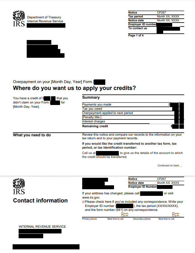 What is a CP267 Notice?